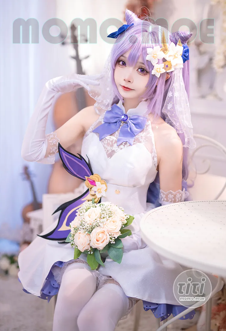 艾西aiwest – NO.002 刻晴花嫁 [40P-543MB] – Titi 社