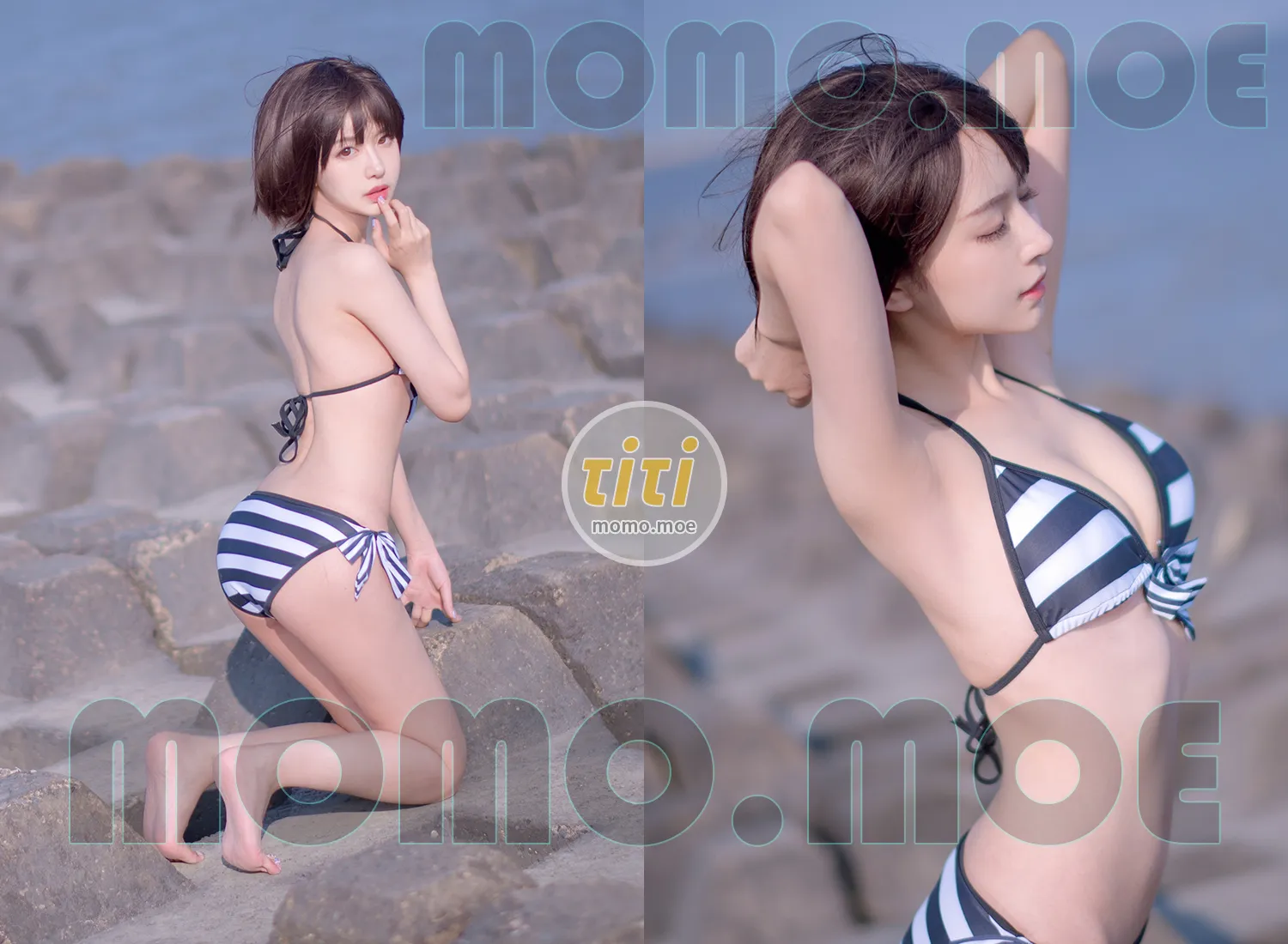 Shika小鹿鹿 – NO.095 加藤惠 泳装 [17P-62MB] – Titi 社