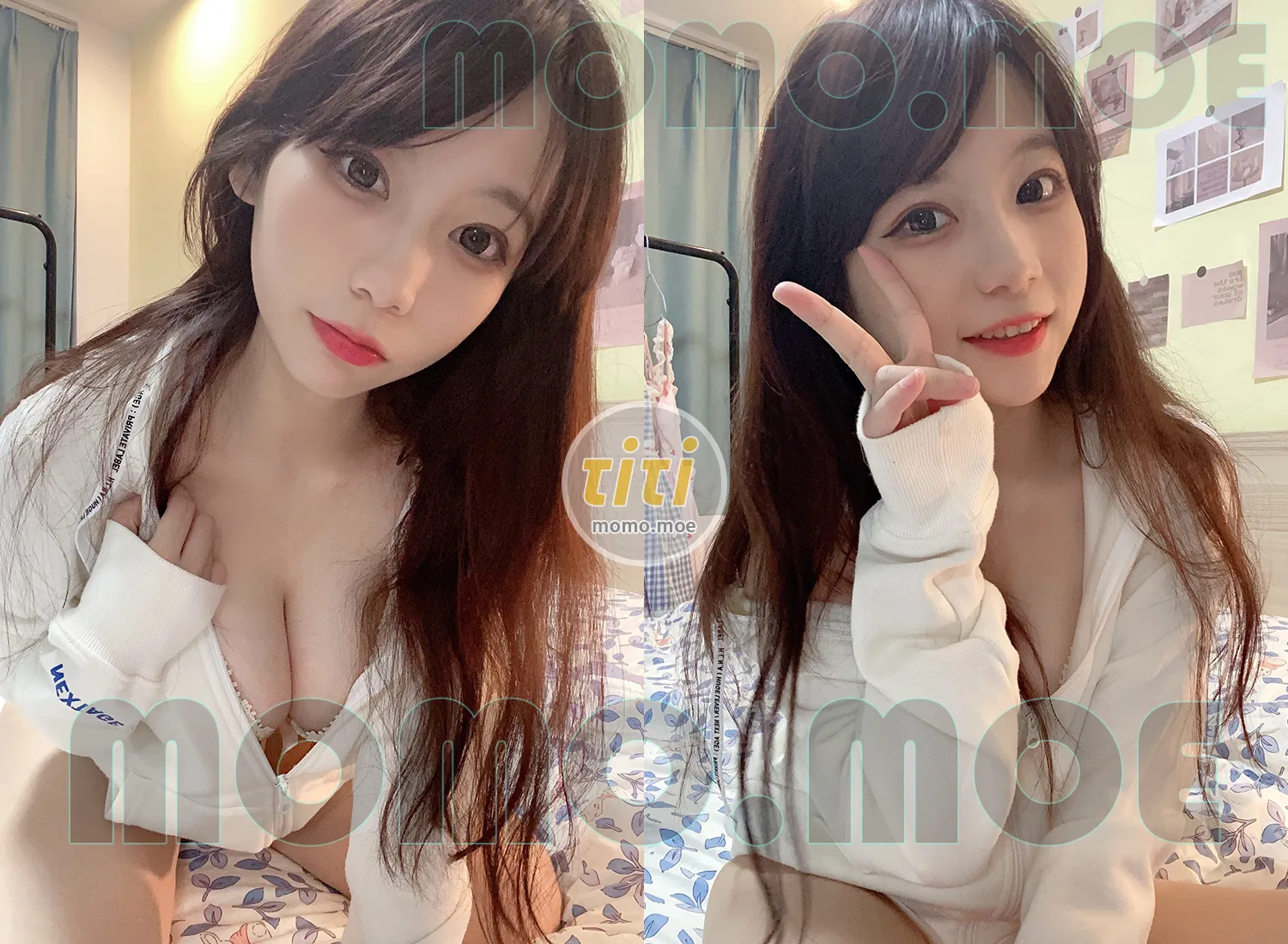 usejan蓝蓝 – NO.015 白色连帽衫 [50P+1V-175M] – Titi 社