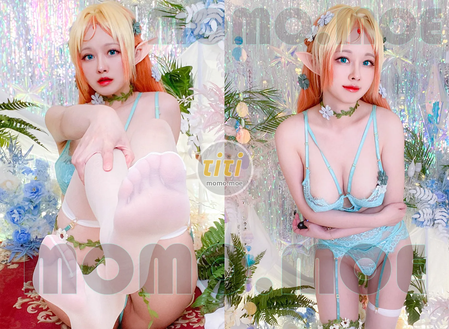 Arty亚缇(Arty Huang) – NO.090 Tsundere Elf Blue Lingerie [25P-25M] – Titi 社
