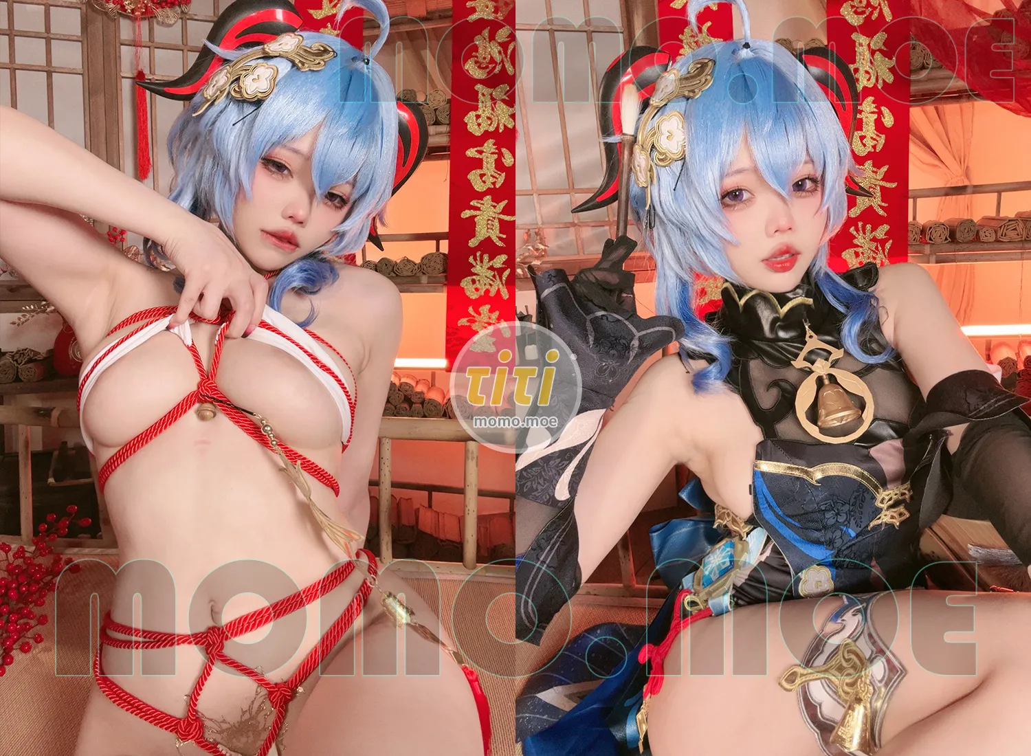 小瑶幺幺 – NO.004 甘雨海灯节礼服单人版 [40P+13V-215MB] – Titi 社