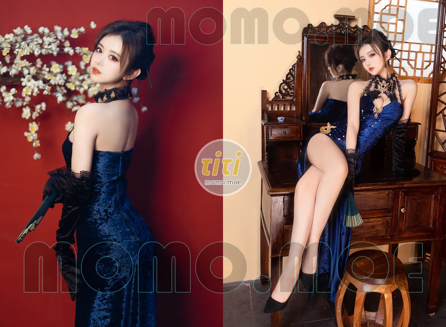 Shika小鹿鹿 – NO.103 烽火经年旗袍 [24P+2V-126M] – Titi 社