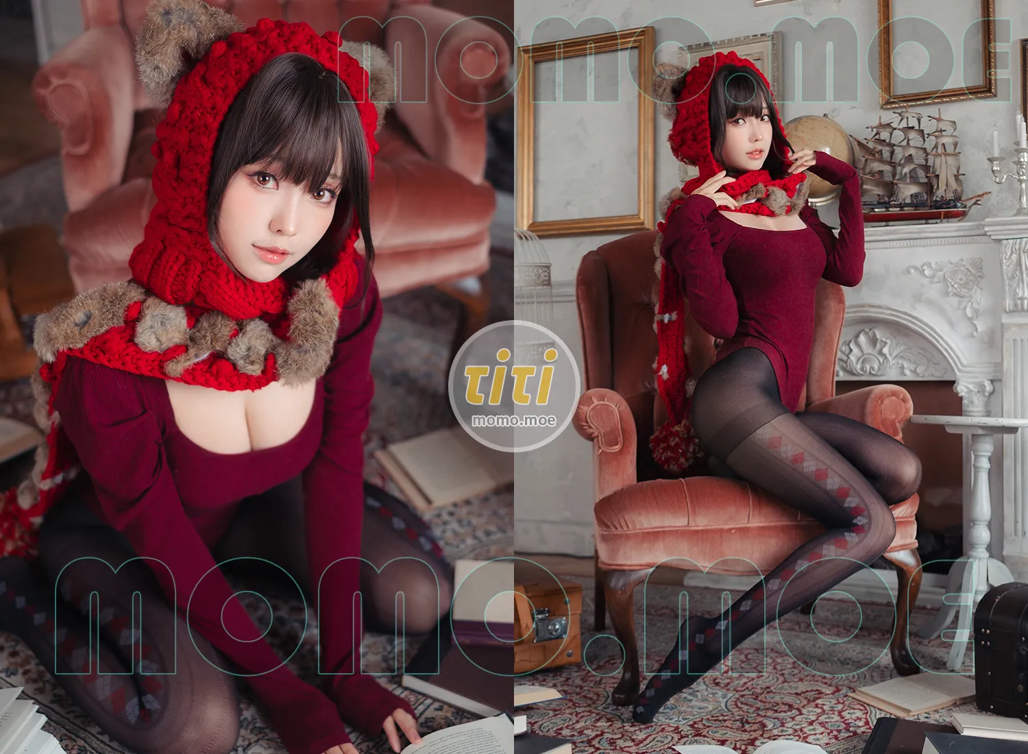 ElyEE子 – NO.153 红色 KNITTING [52P-8MB] – Titi 社
