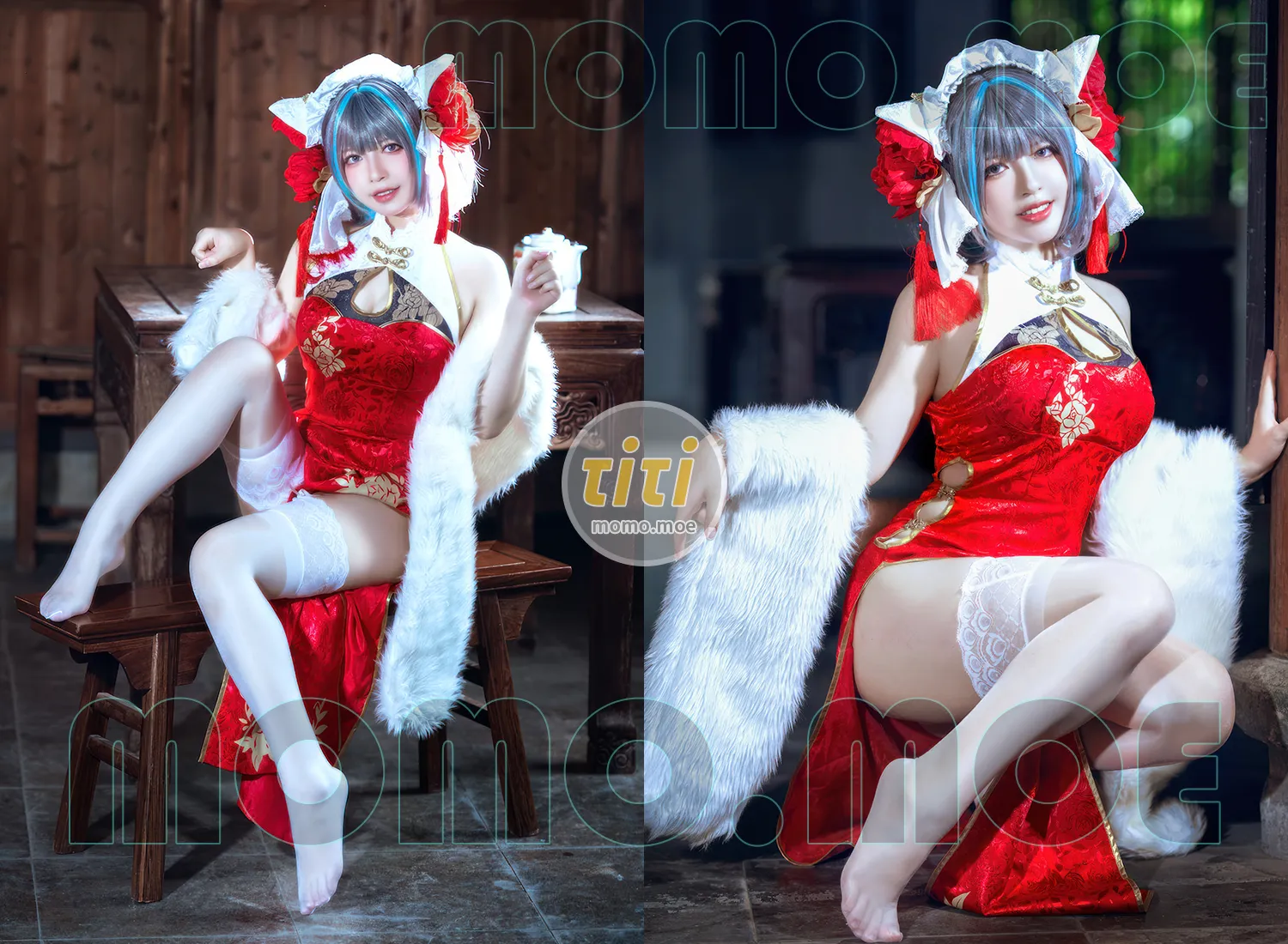 半半子 – NO.067 柴郡中华娘旗袍 [45P+2V-389MB] – Titi 社