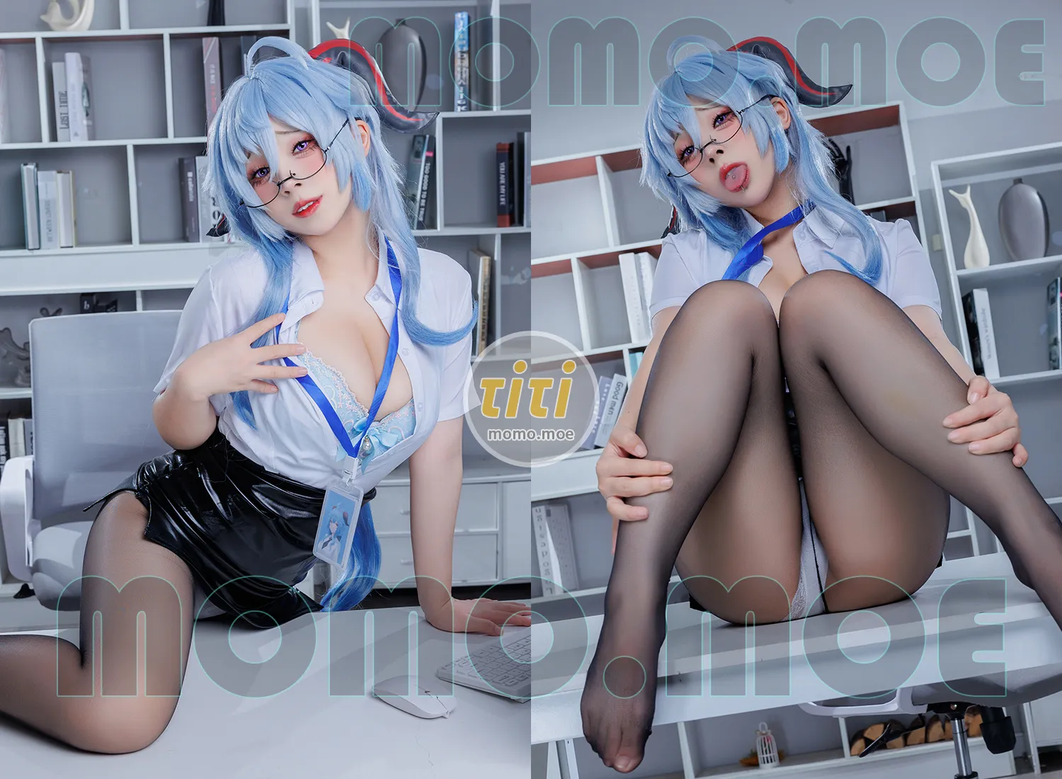 胡桃猫Kurumineko – NO.028 甘雨OL [110P+1V+1.35GB] – Titi 社