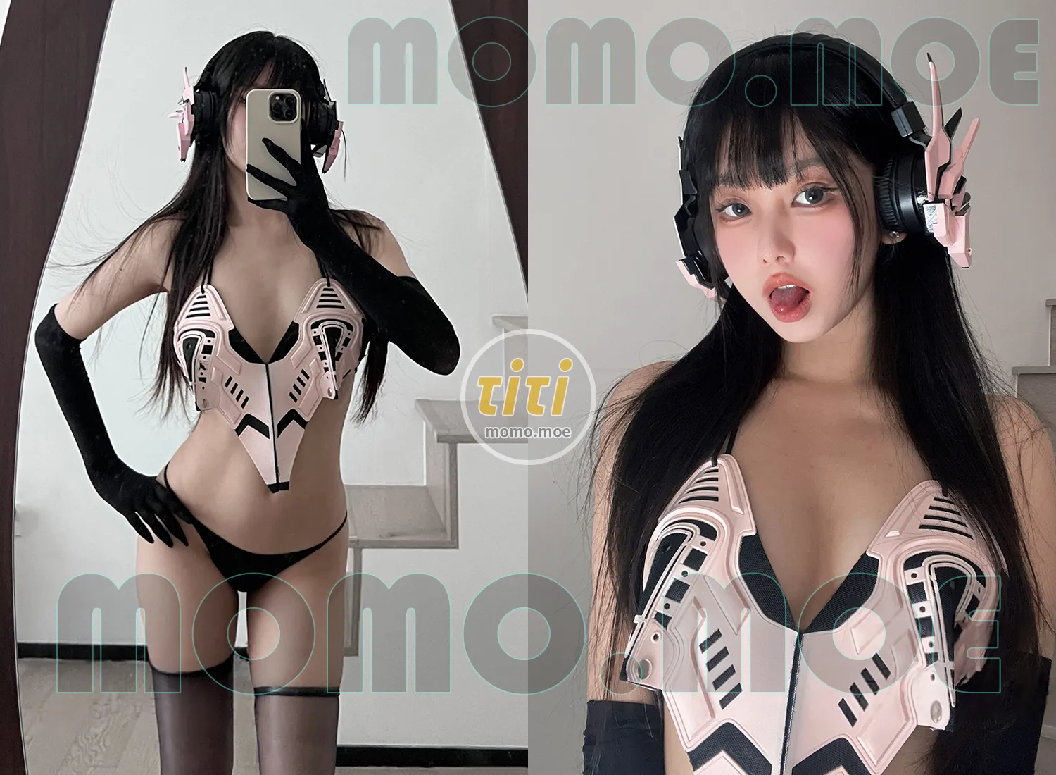 果咩酱w – NO.044 粉色机甲 [30P+2V-181M] – Titi 社