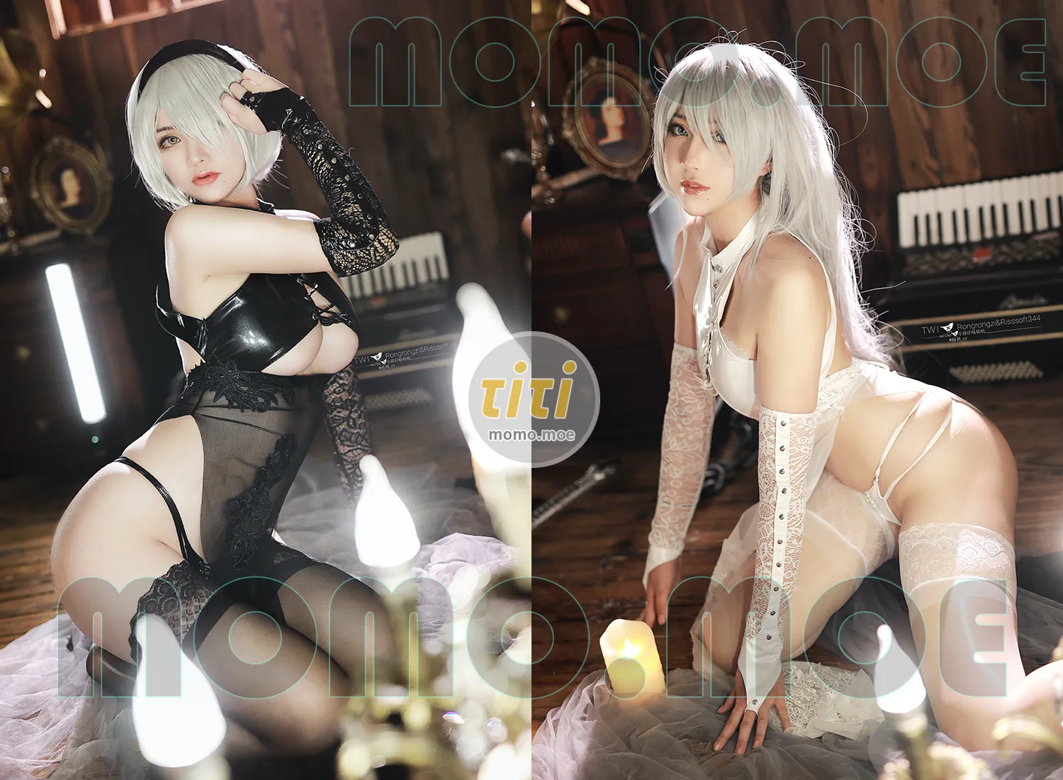 前羽rr – NO.035 &小容仔咕咕咕w 尼尔2B双人旗袍 [72P-651MB] – Titi 社