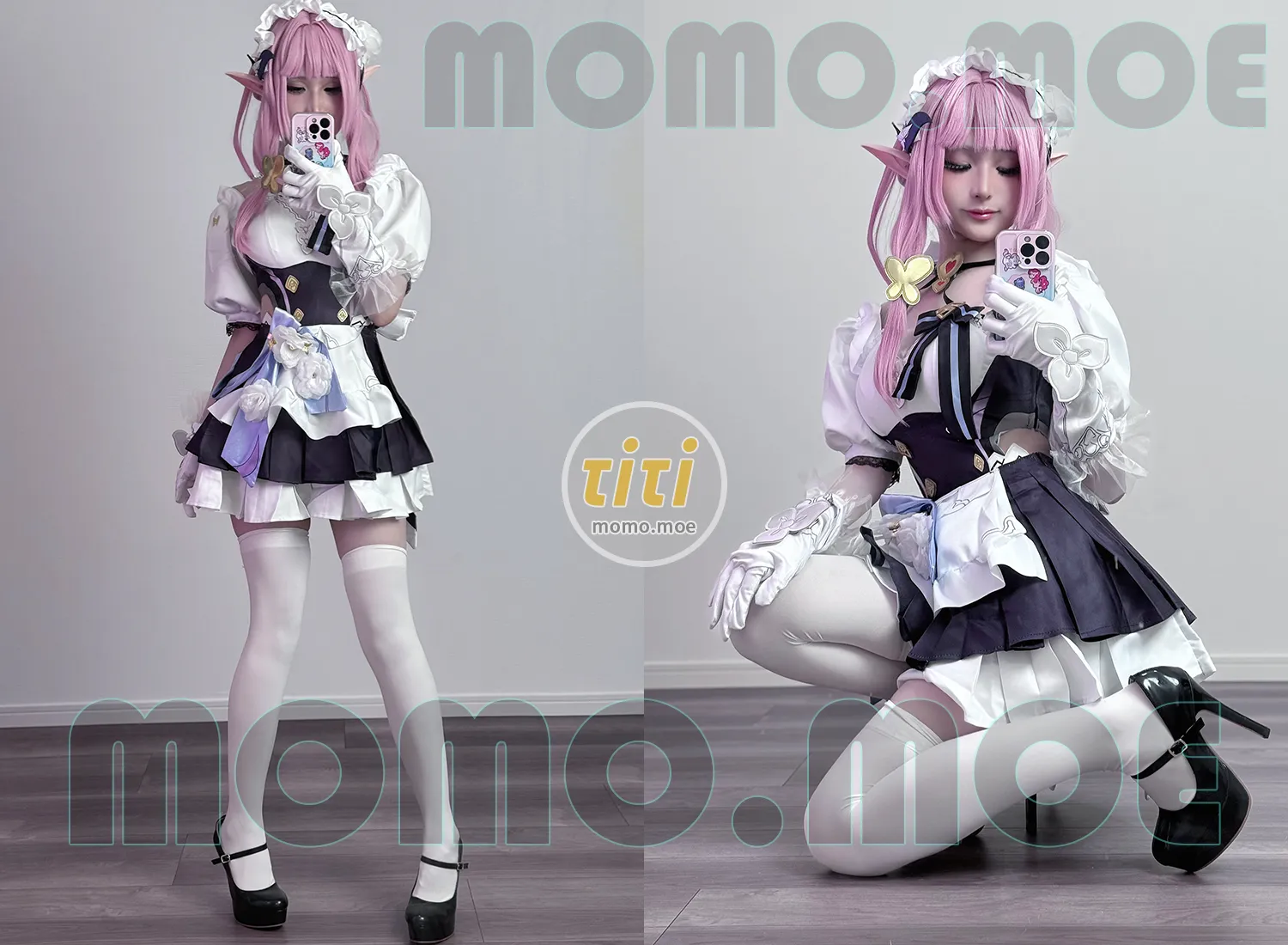 幼愛Youmeko – NO.019 崩坏3 爱莉希雅女仆装 [20P-68M] – Titi 社