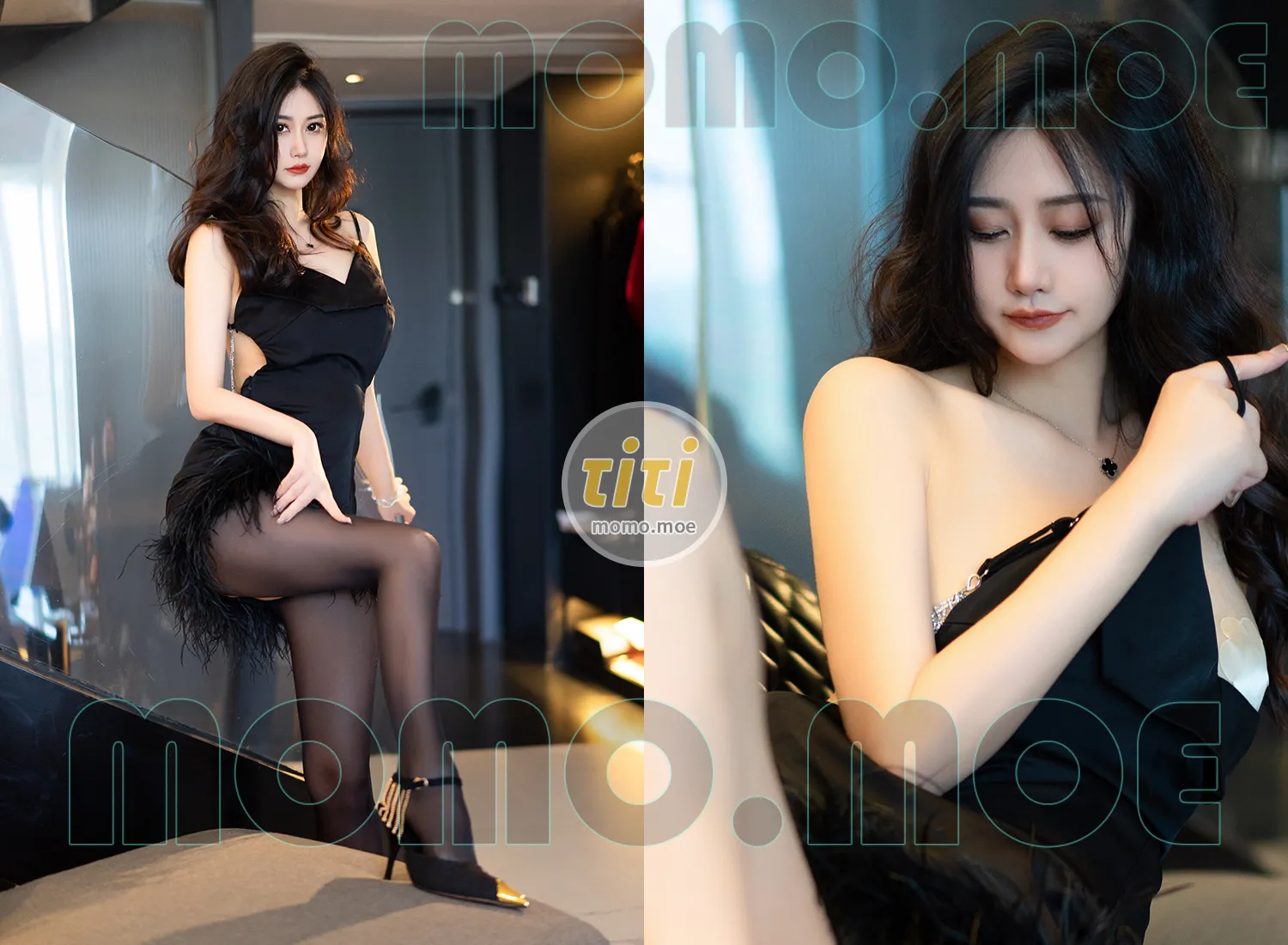 阿姣 – NO.001 黑色魅惑黑丝 [92P+19V-4.04GB] – Titi 社