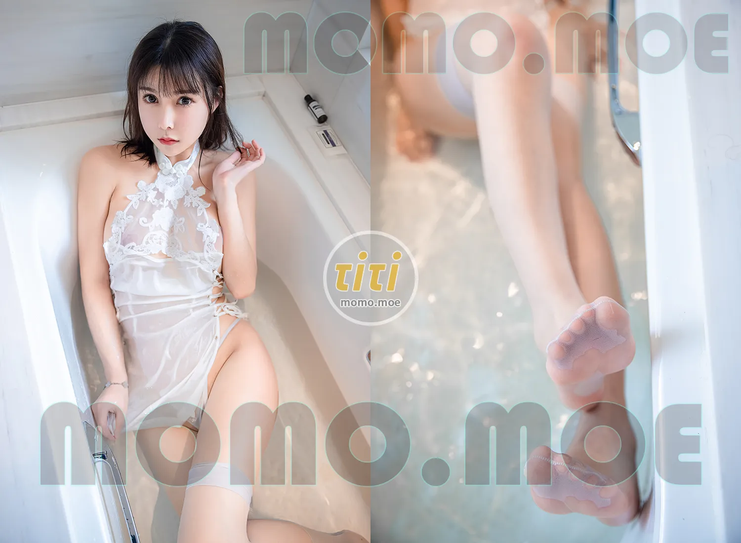 亚马逊鲶鱼 – NO.013 白色旗袍 [18P-349M] – Titi 社
