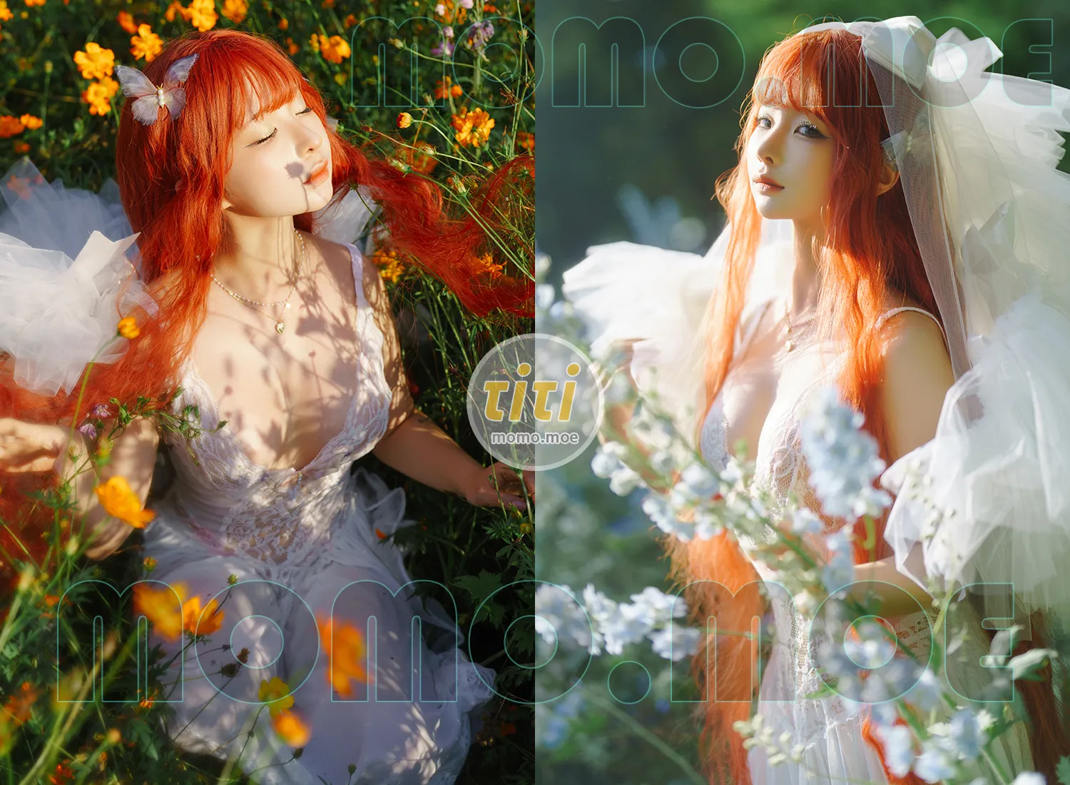 蠢沫沫 – NO.357 花丛婚纱 [67P-517M] – Titi 社