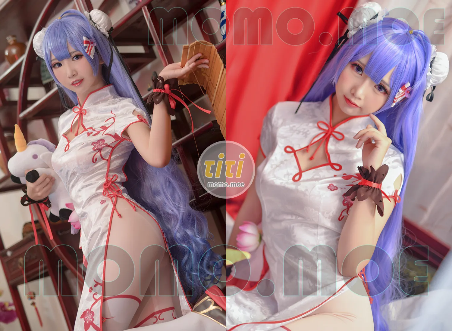 面饼仙儿 – NO.144 独角兽旗袍 [20P-230MB] – Titi 社